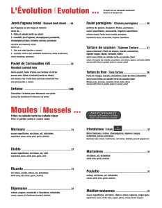 Main Menu | Pizza, pasta, mussels | Bring your own wine restaurant.