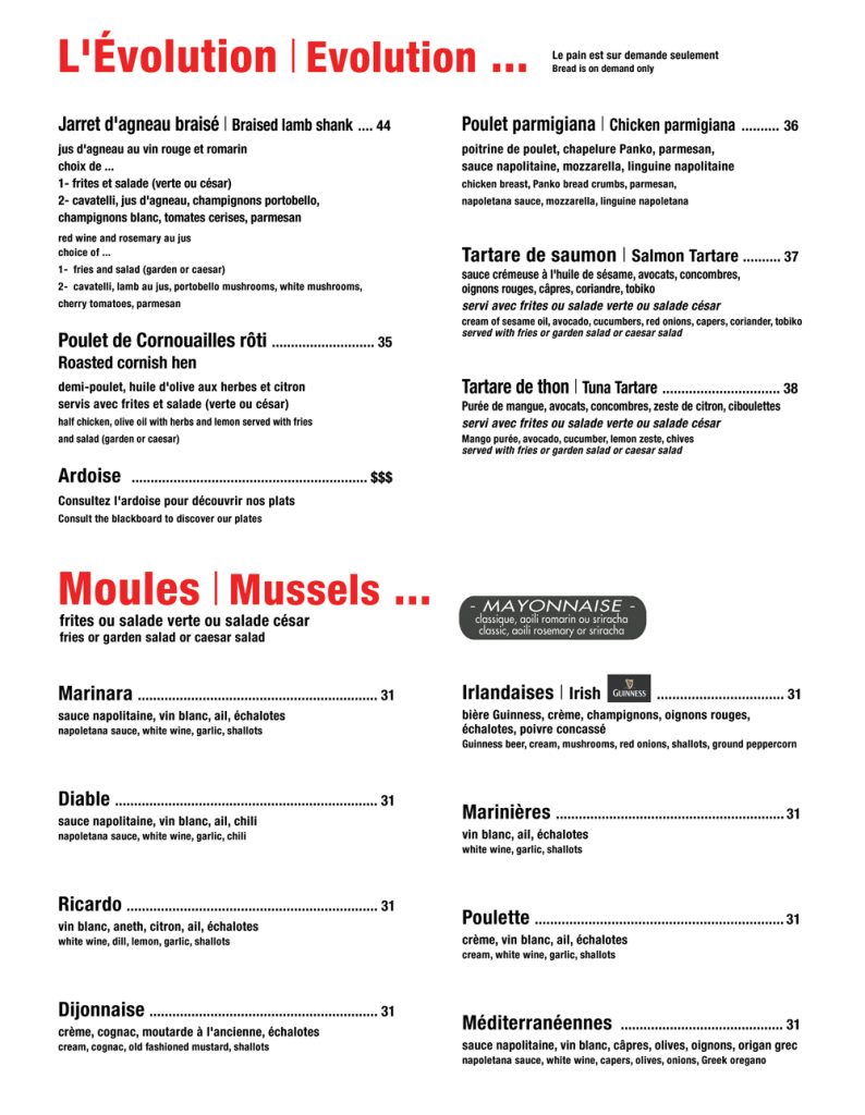 Main Menu | Pizza, pasta, mussels | Bring your own wine restaurant.